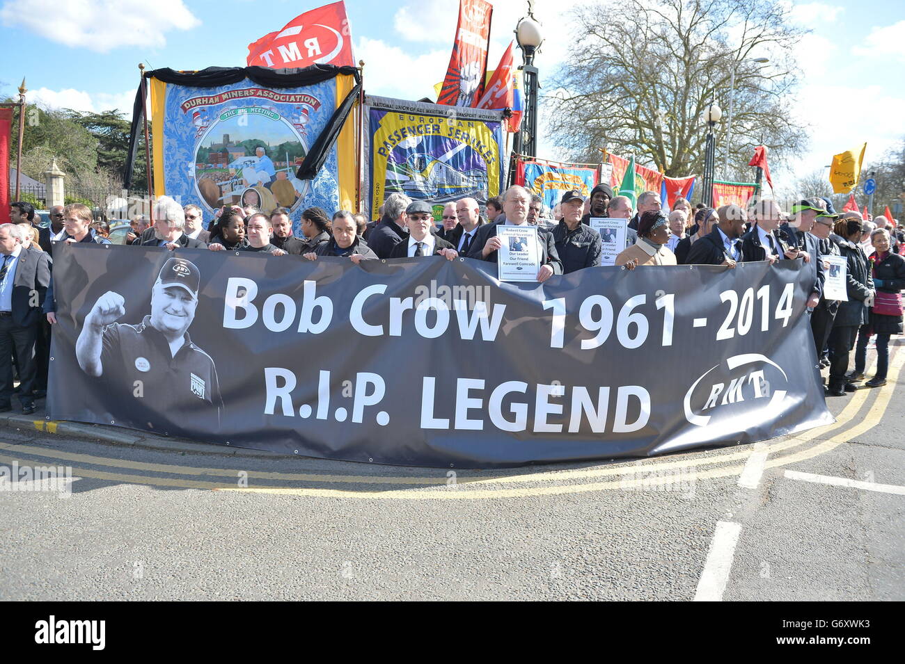 Bob Crow funeral Stock Photo - Alamy