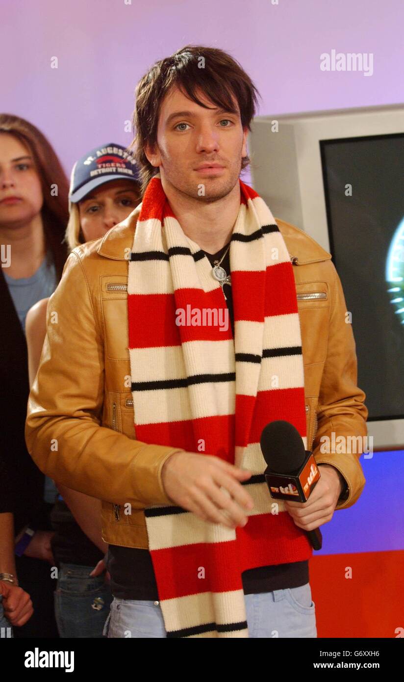 Singer JC Chasez during his guest appearance on MTV TRL UK at the ...