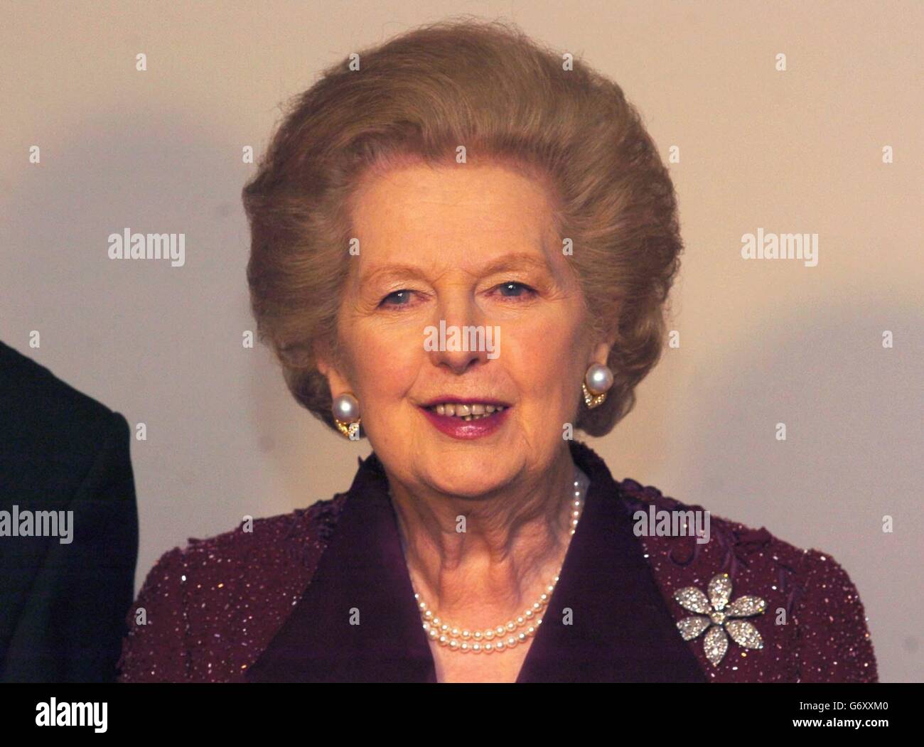 Baroness Thatcher arrives at the Savoy for a dinner in her honour ...