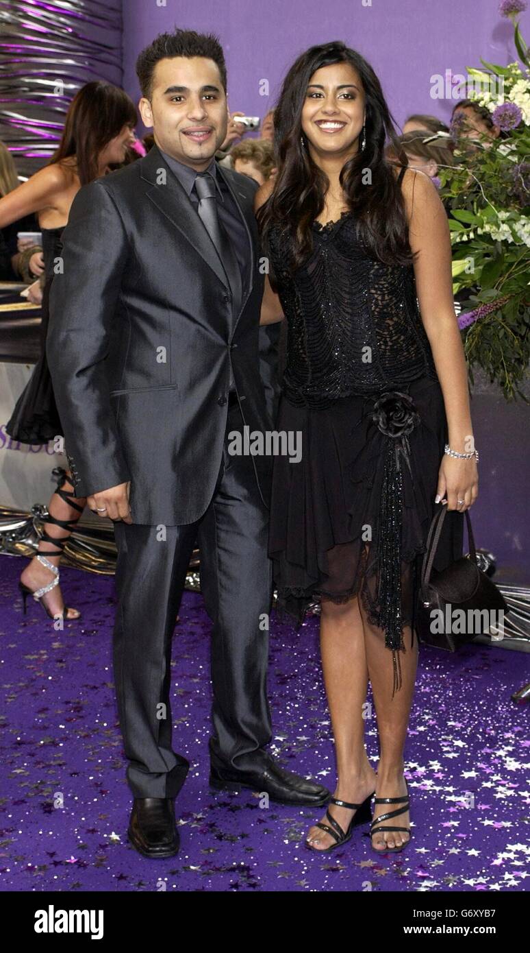 Ameet Chana (left) and Pooja Shah arrive for the British Soap Awards at ...