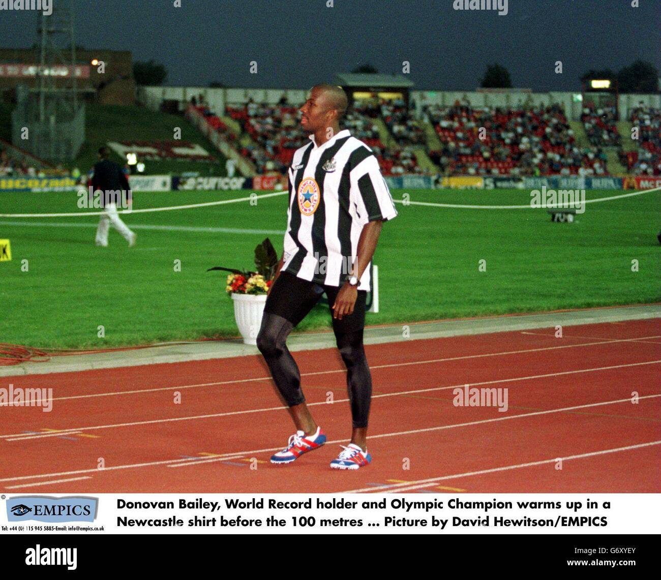 Athletics - BUPA Challenge at Gateshead. Donovan Bailey, World Record ...