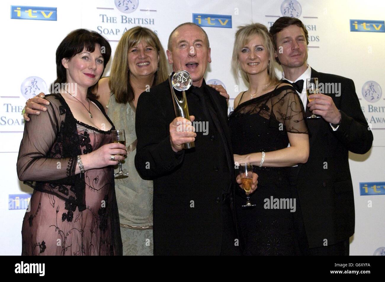 Cast members from Doctors with their award for Best Single Episode ...