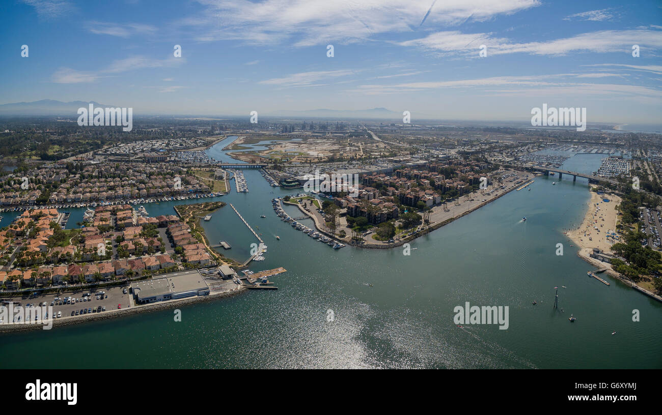 Aerial view around mothers beach at Long Beach Stock Photo - Alamy