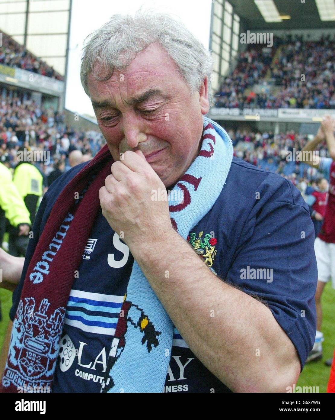Outgoing Burnley manager Stan Ternent can't hold back the tears after ...