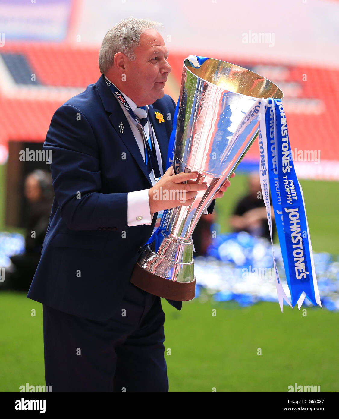Peterborough United's director of football Barry Fry celebrates with ...