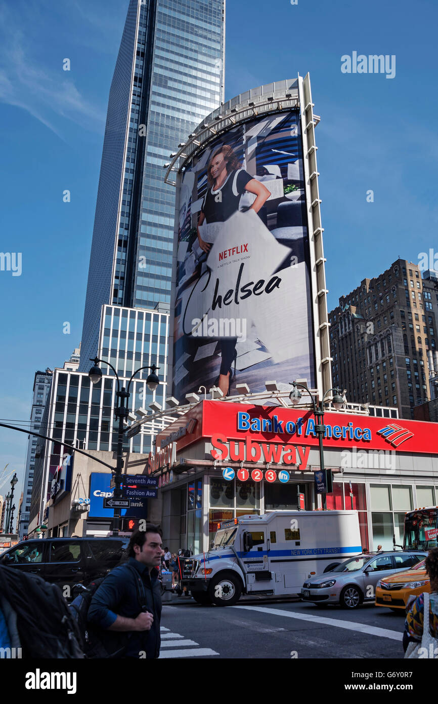 The bright advertising on the streets, Manhattan, New York, New York ...