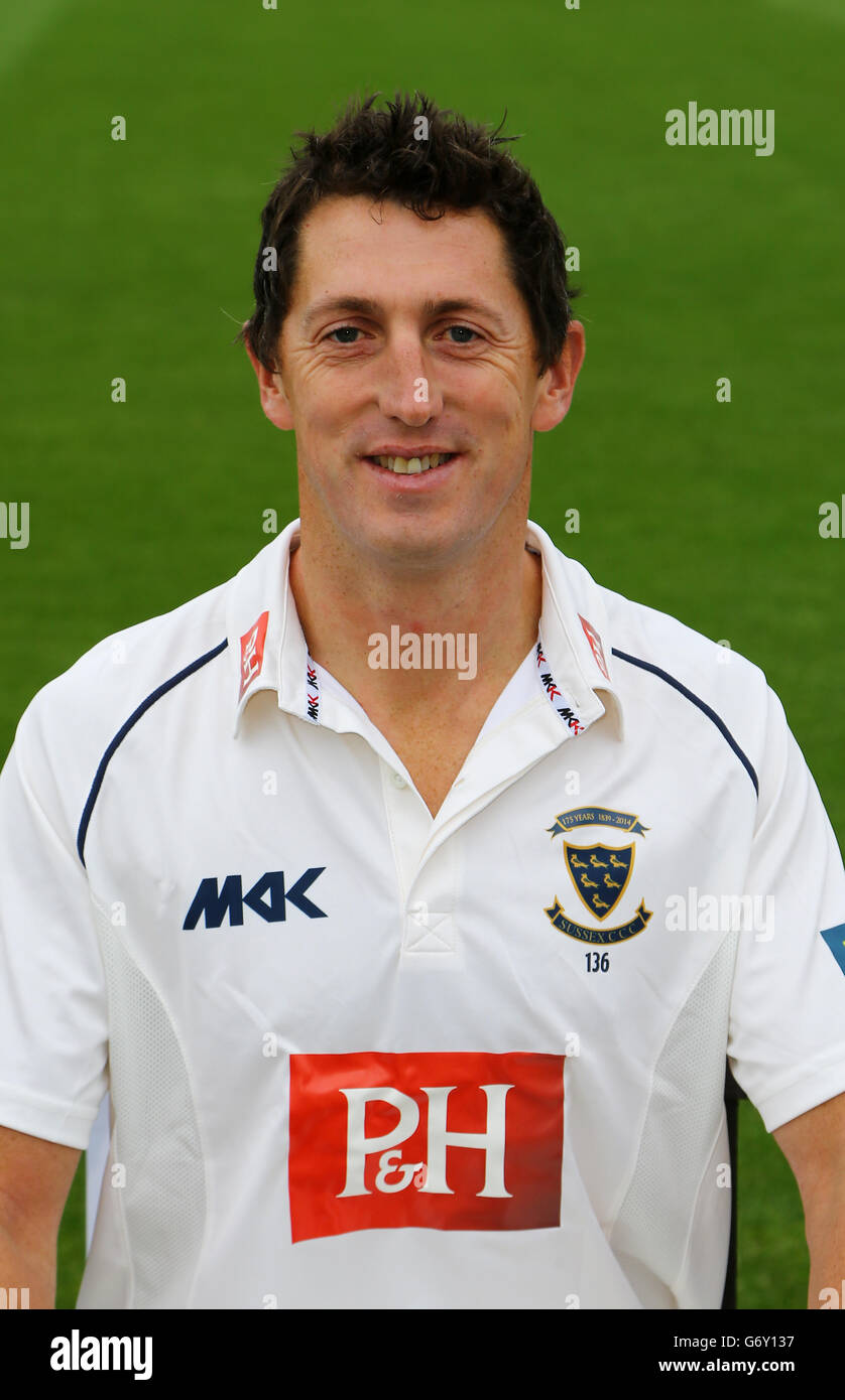 Sussex's Jon Lewis during a media day at the BrightonandHoveJobs.com ...