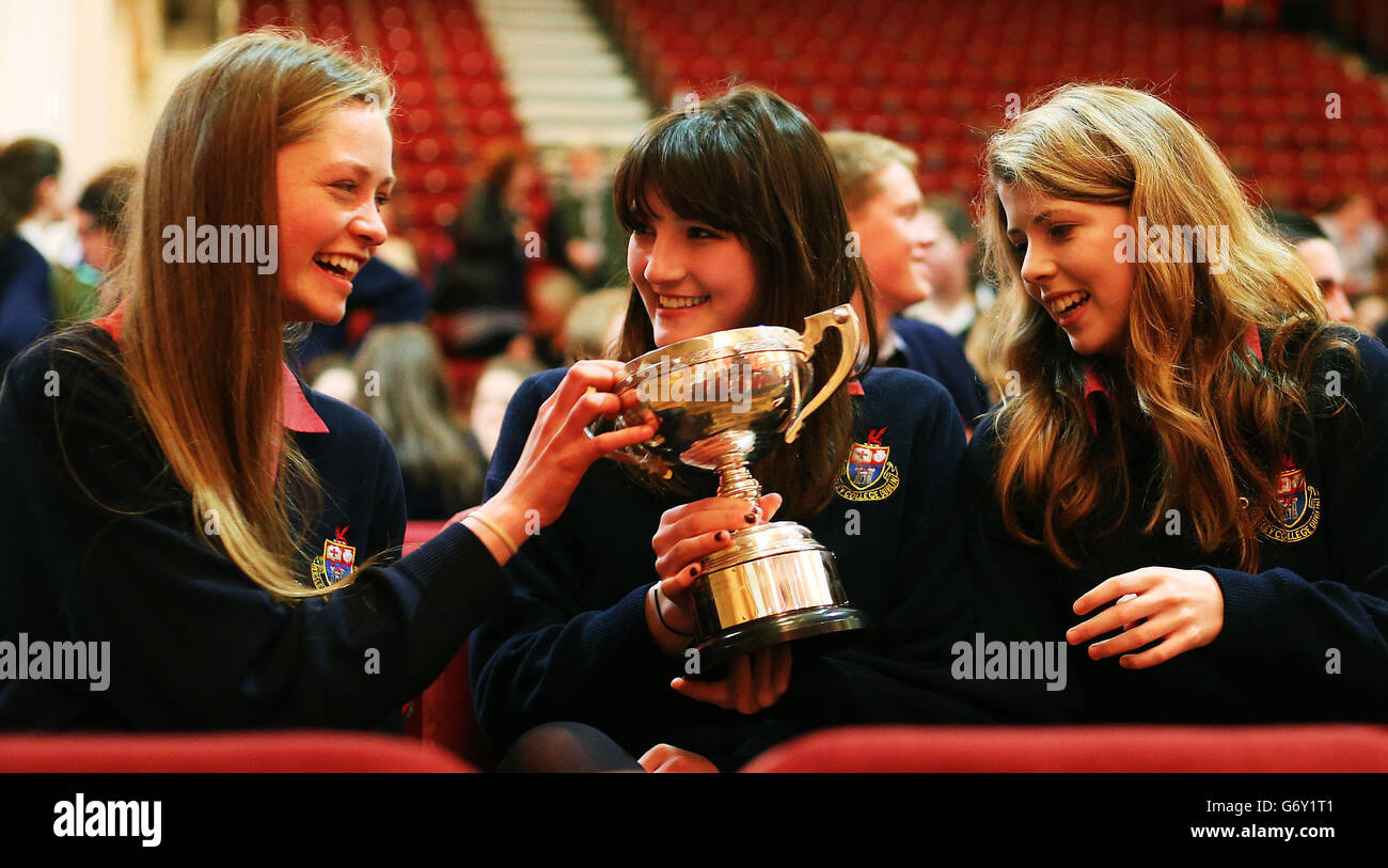 Wesley College choir members (left to right) Aisling Redden, Molly Robb ...