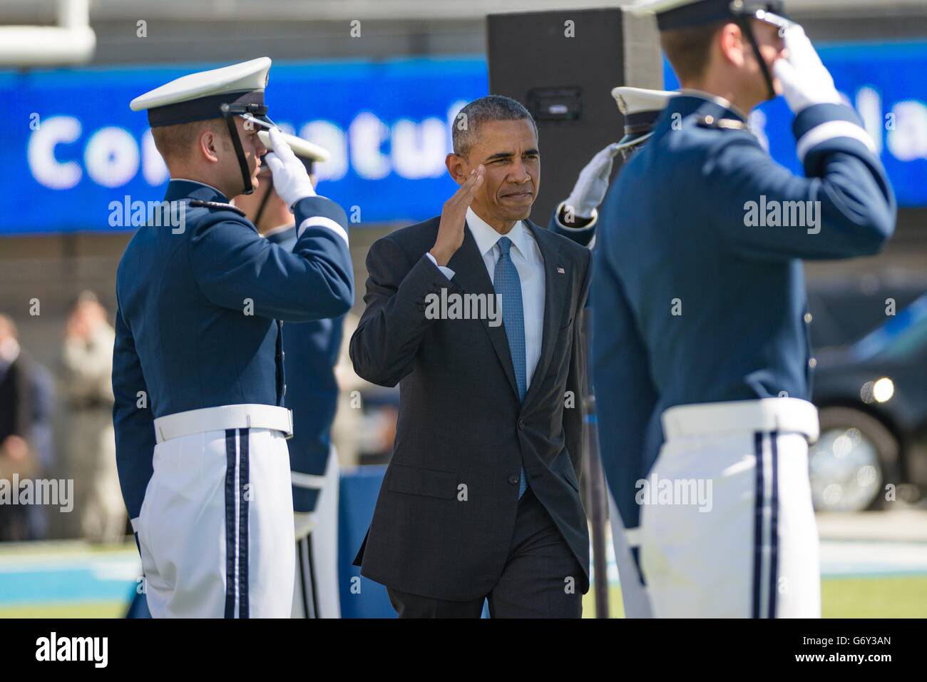 Usaf academy salutes arrival hi-res stock photography and images - Alamy