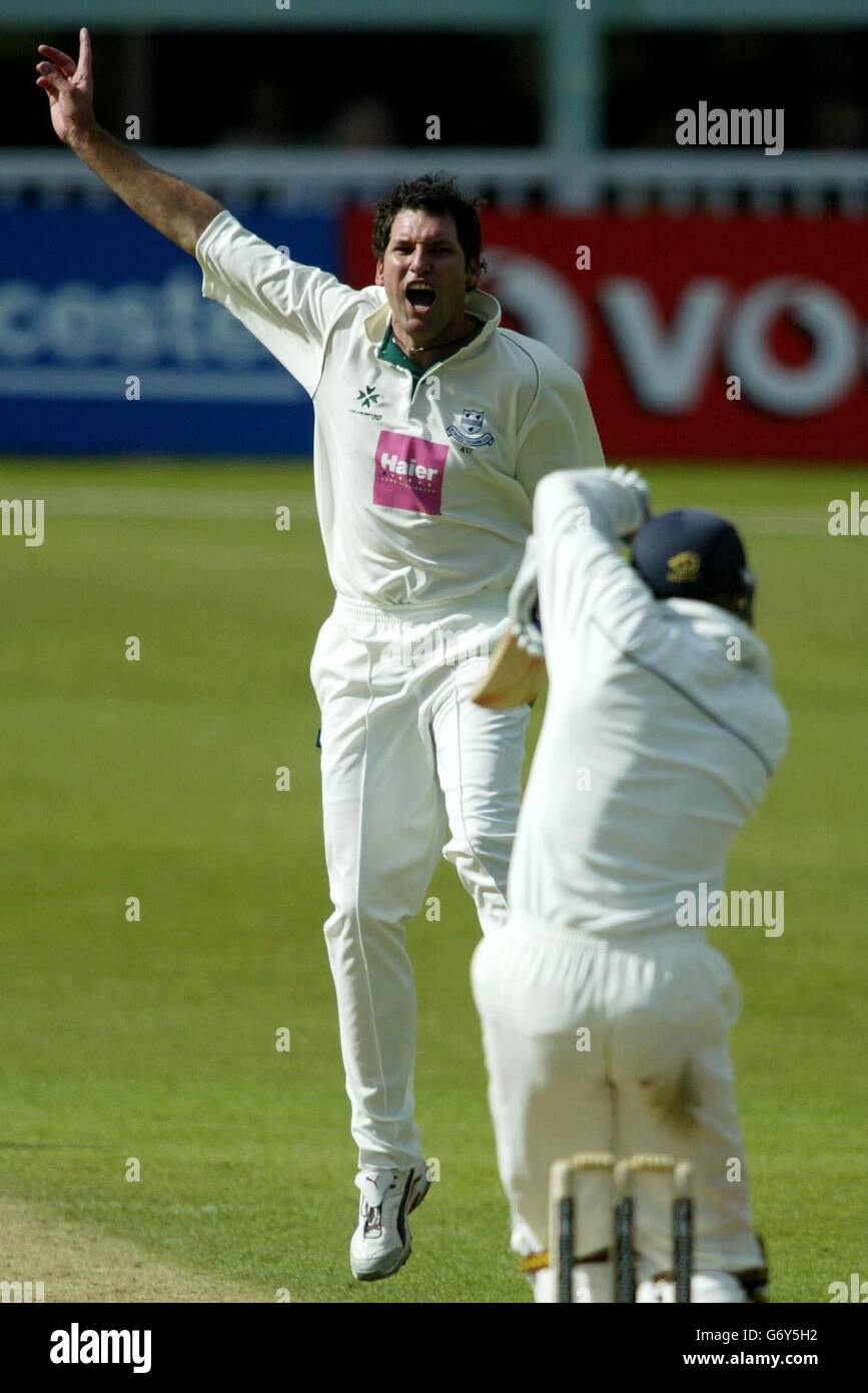 Worcester bowler Matthew Mason appeals in vain for the wicket of ...