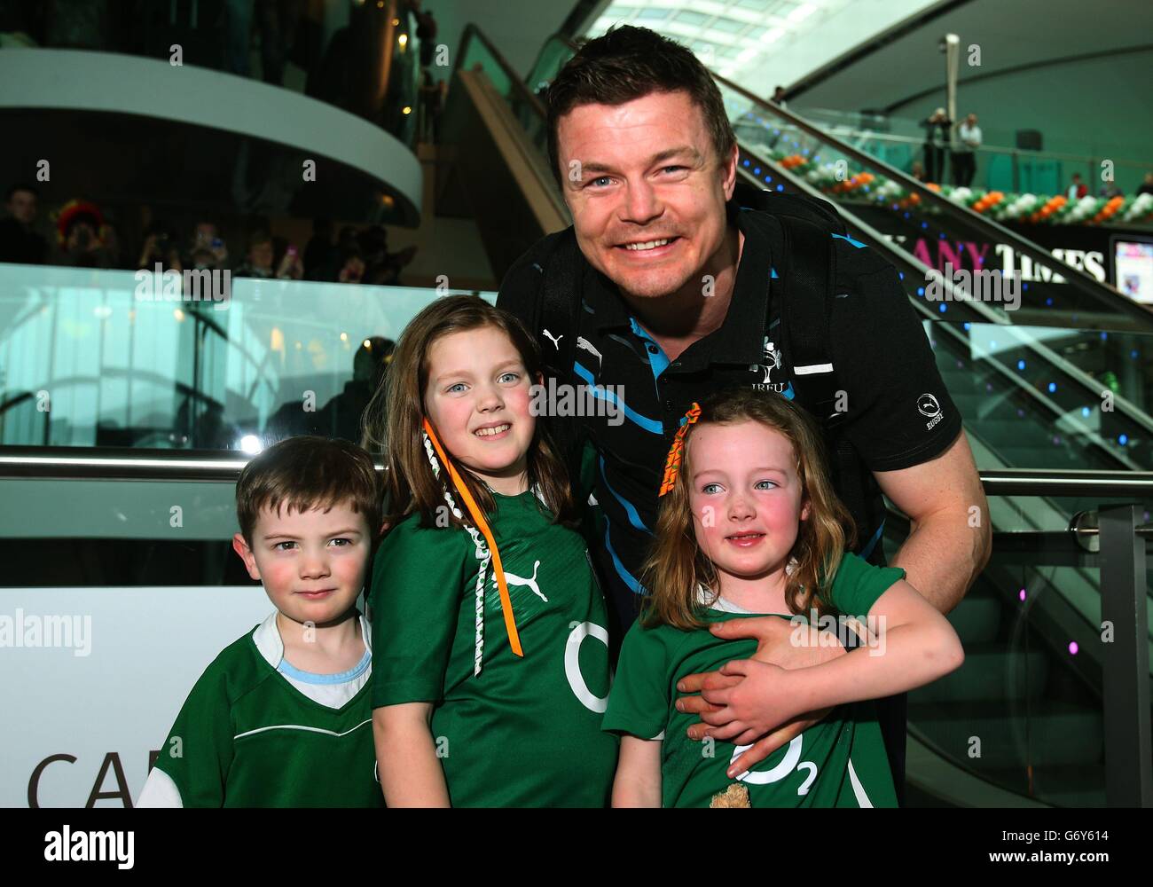 Right as the ireland team arrive at dublin airport hi-res stock ...