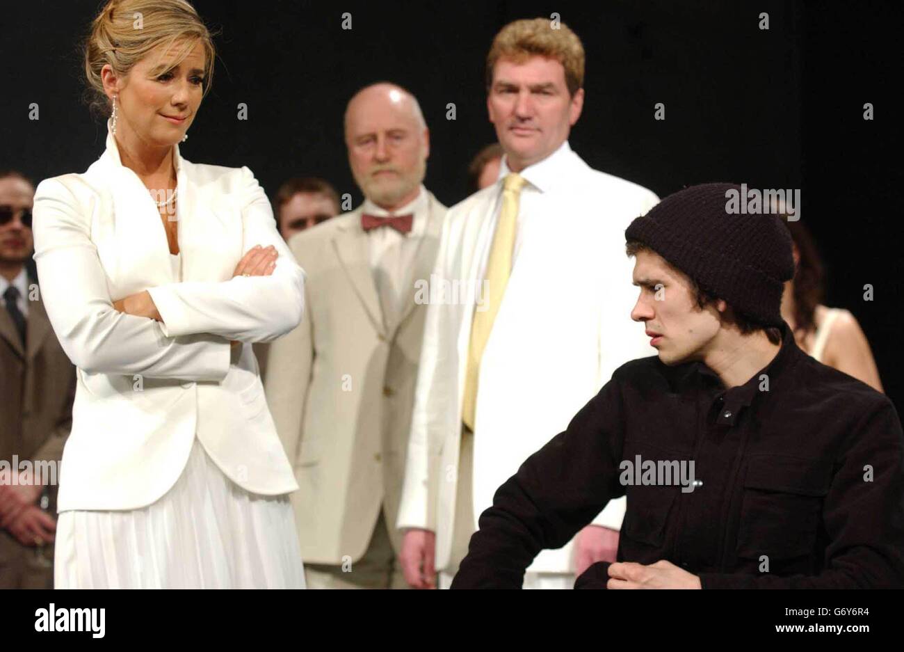 (From left to right) actors Imogen Stubbs as Gertude, Tom Manion as ...