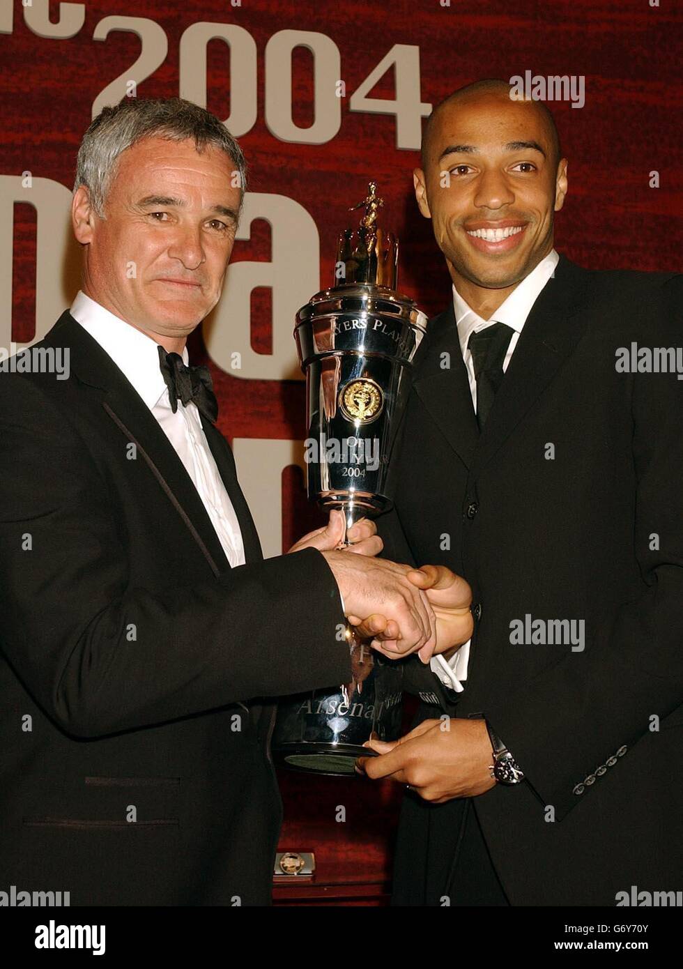 Thierry Henry of Arsenal receives the PFA Footballer of the Year Award ...