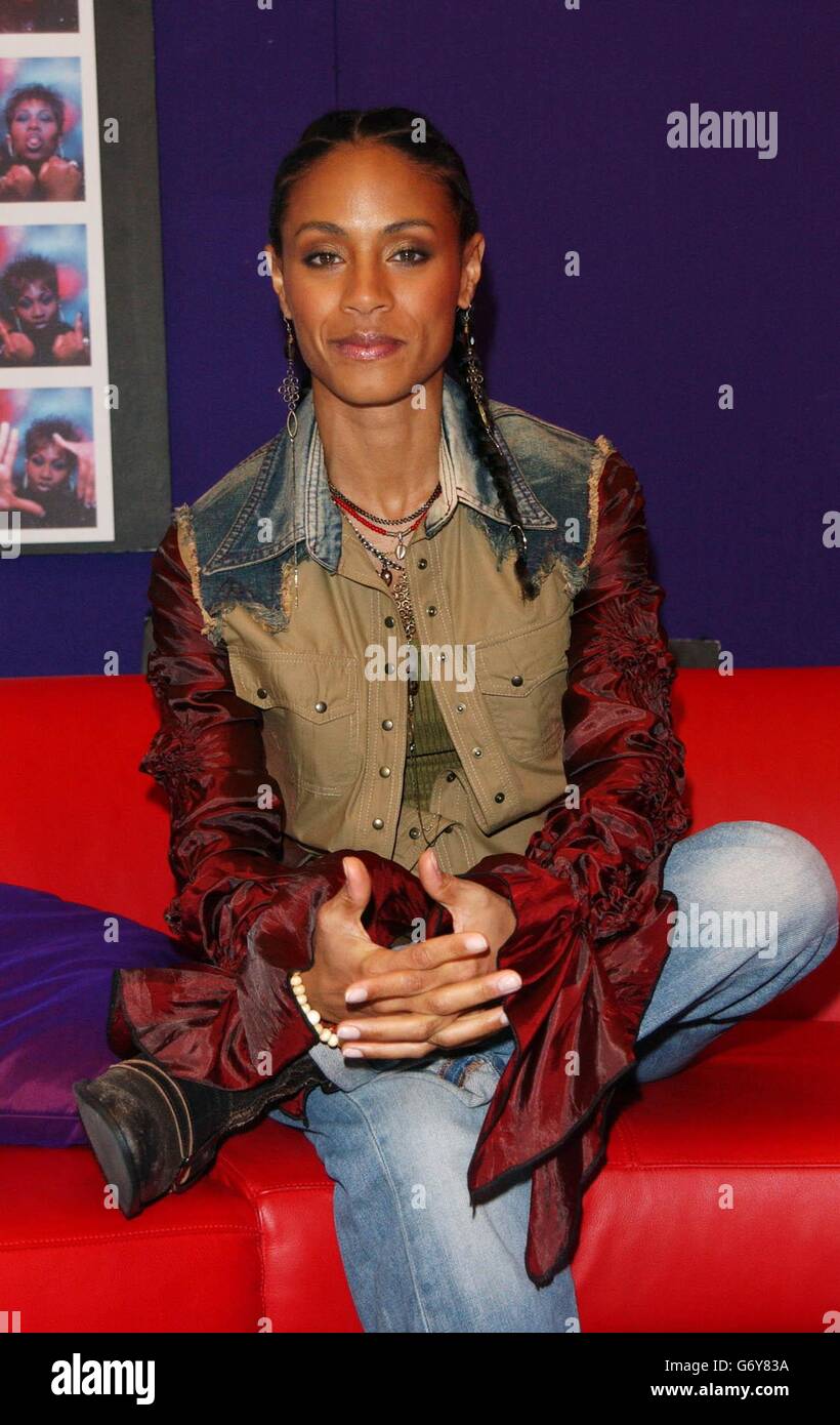 Actress and singer Jada Pinkett-Smith during her appearance on MTV TRL ...