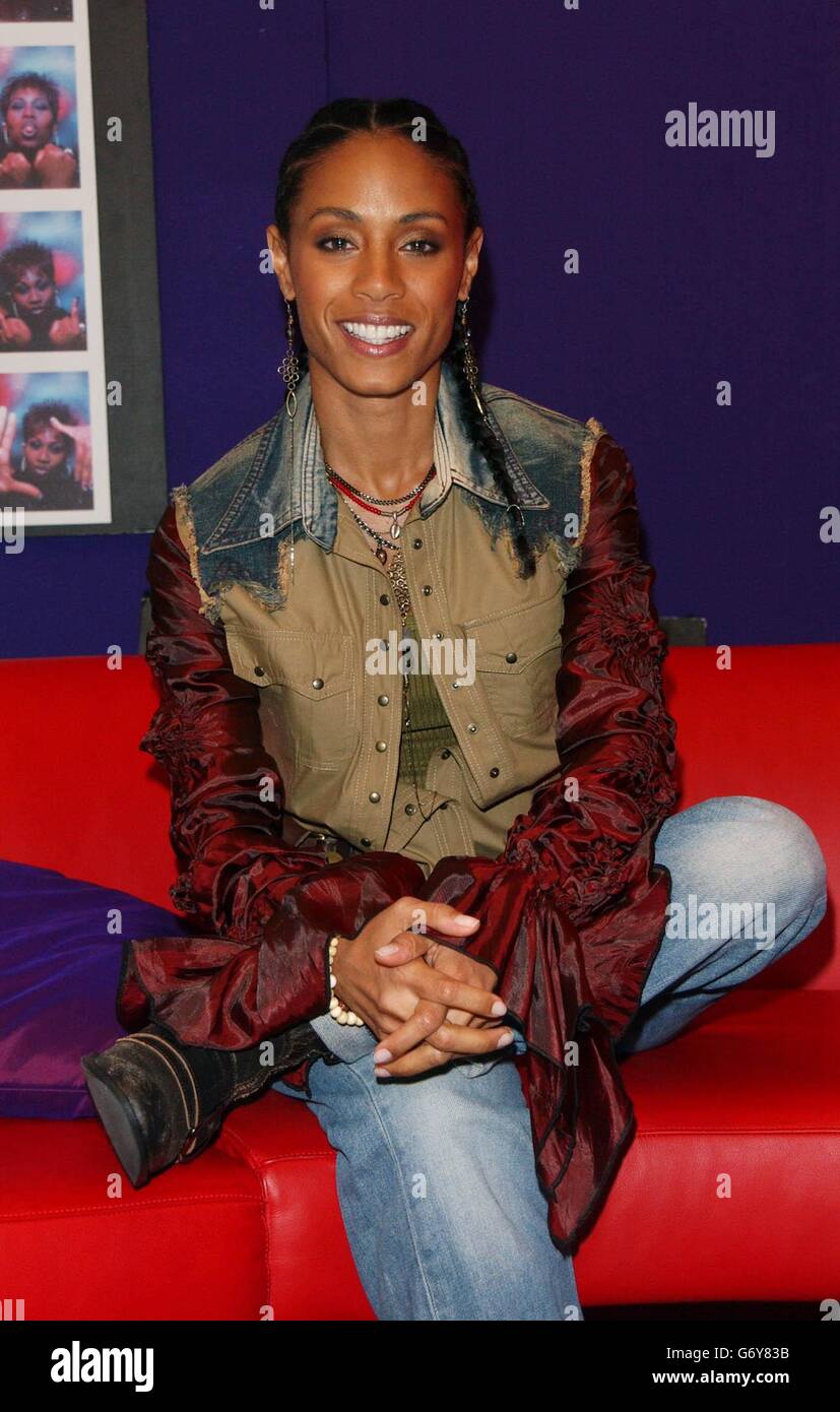 Actress and singer Jada Pinkett-Smith during her appearance on MTV TRL ...