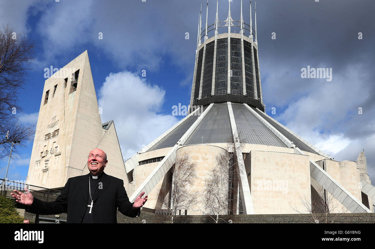 Most Rev Malcolm McMahon at Liverpool Metropolitan Cathedral as he is ...
