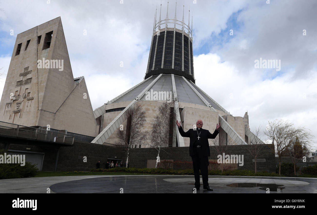 Most Rev Malcolm McMahon at Liverpool Metropolitan Cathedral as he is ...