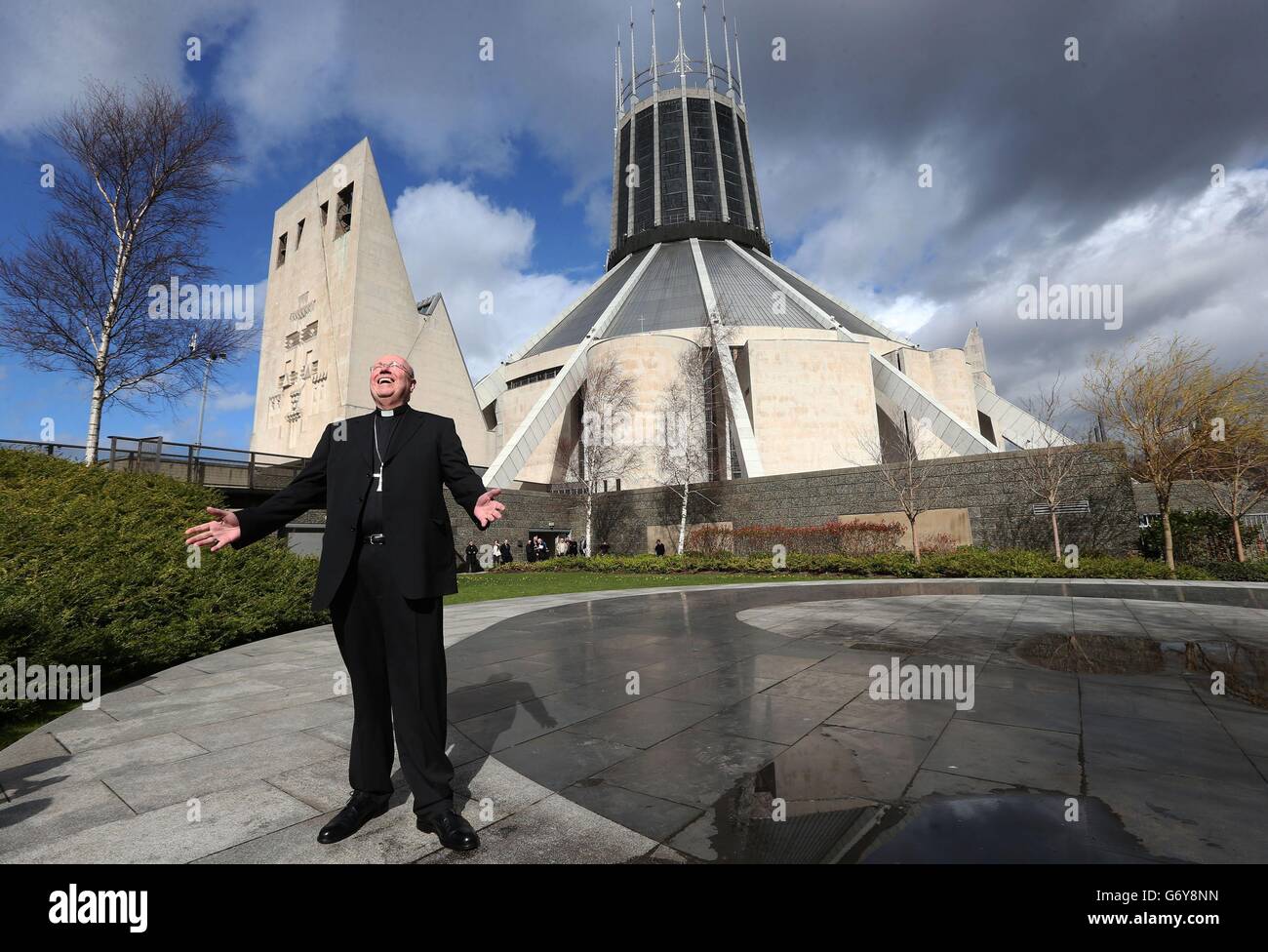 Most Rev Malcolm McMahon at Liverpool Metropolitan Cathedral as he is ...