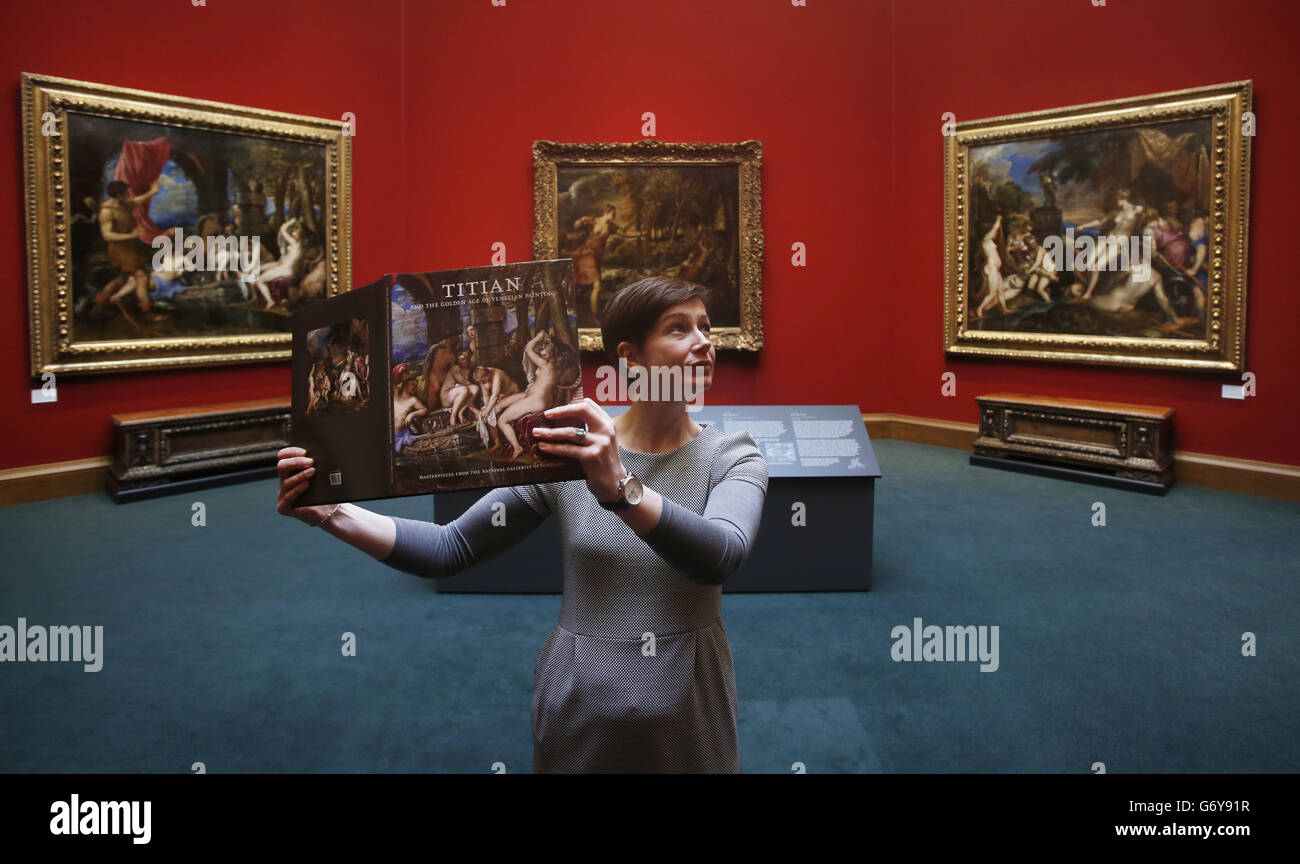 Titian and the Golden Age of Venetian Art exhibition Stock Photo - Alamy