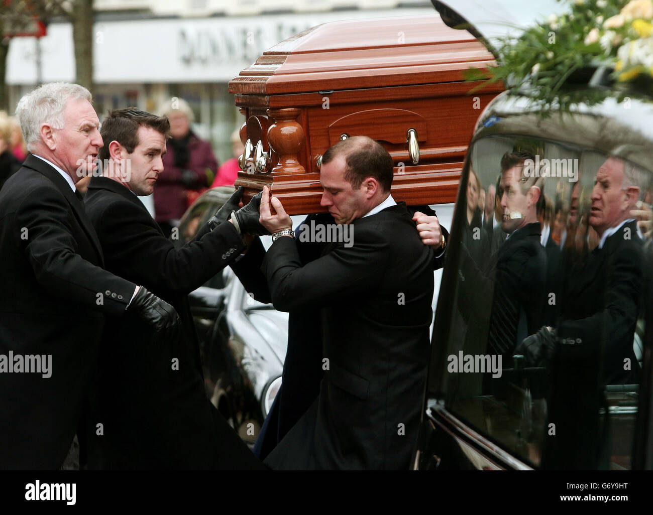 The coffin of lord ballyedmond hi-res stock photography and images - Alamy