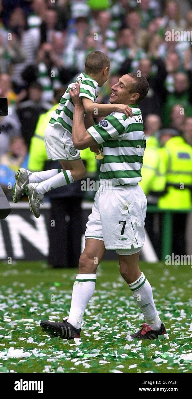 Celtic Celebrate Winning League Title Stock Photo - Alamy