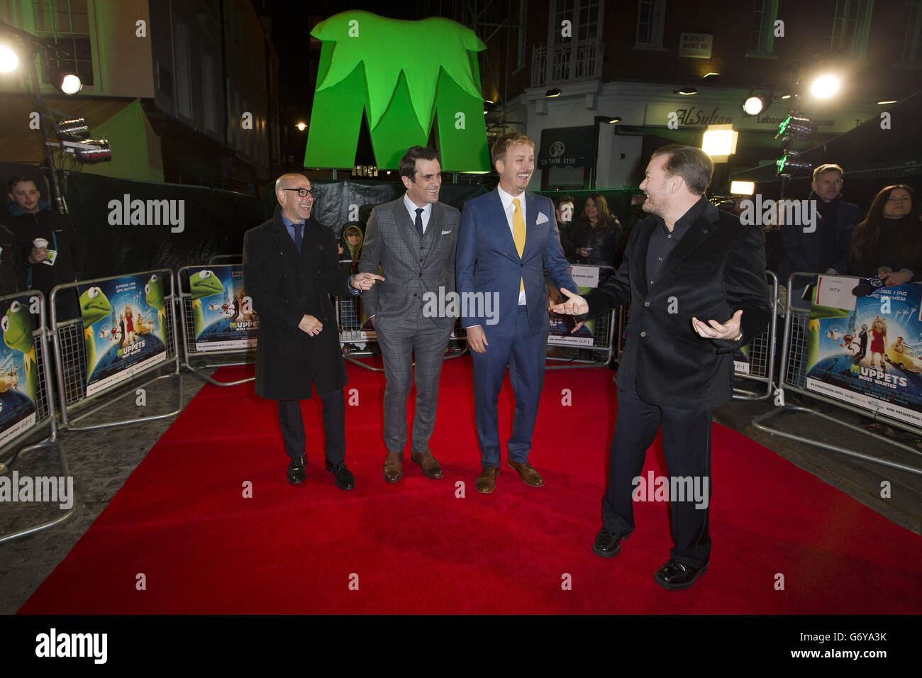 (left to right) Stanley Tucci, Ty Burrell, director James Bobin and ...