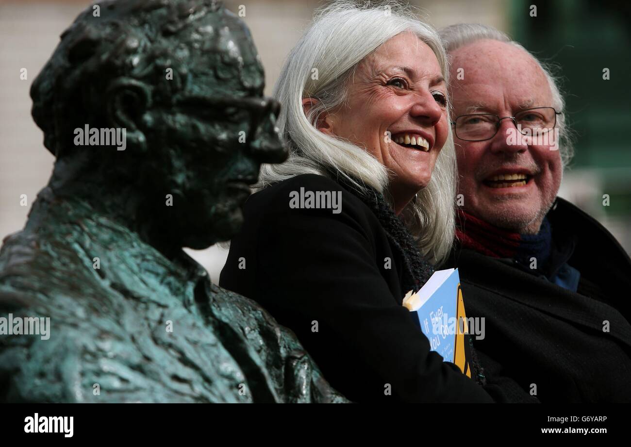 Poet and playwright Paula Meehan with poet and author Brendan Kennelly ...