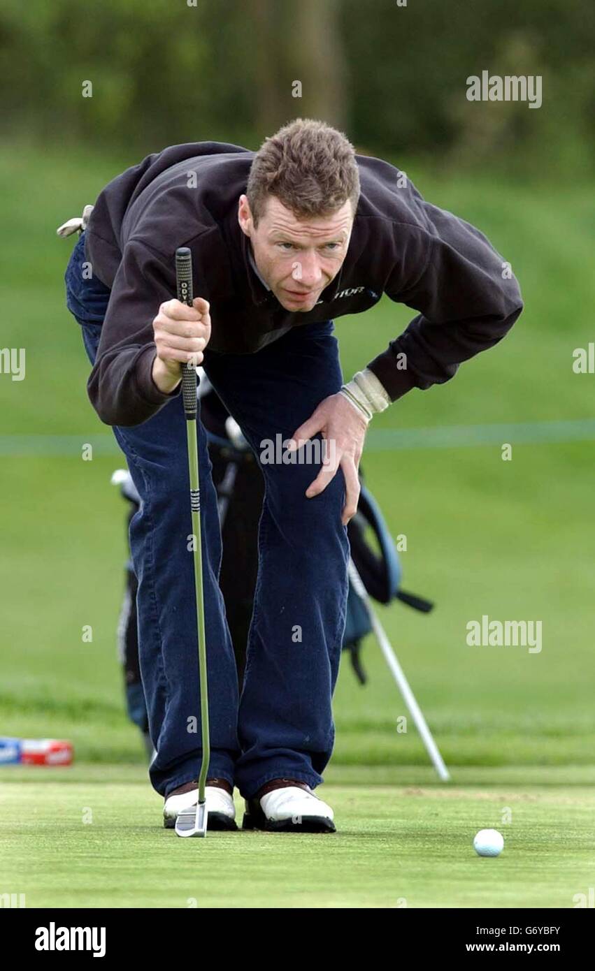 Jockey Mick Fitzgerald during Pro-Am at Forest of Arden, ahead of the ...