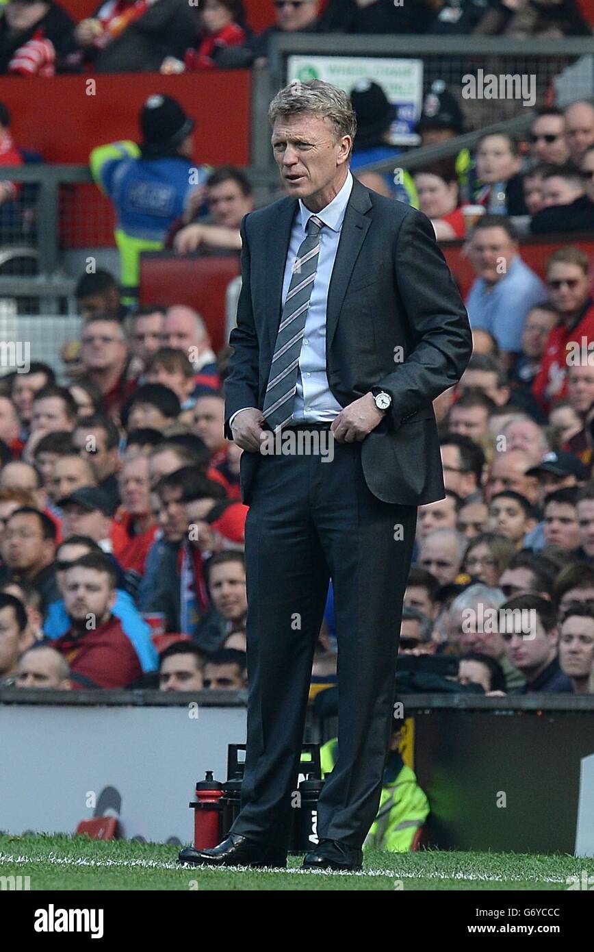 Old trafford manchester united manager david moyes hi-res stock ...
