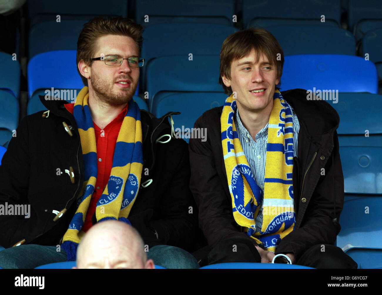 Torquay fans during the Sky Bet League Two match at Roots Hall ...