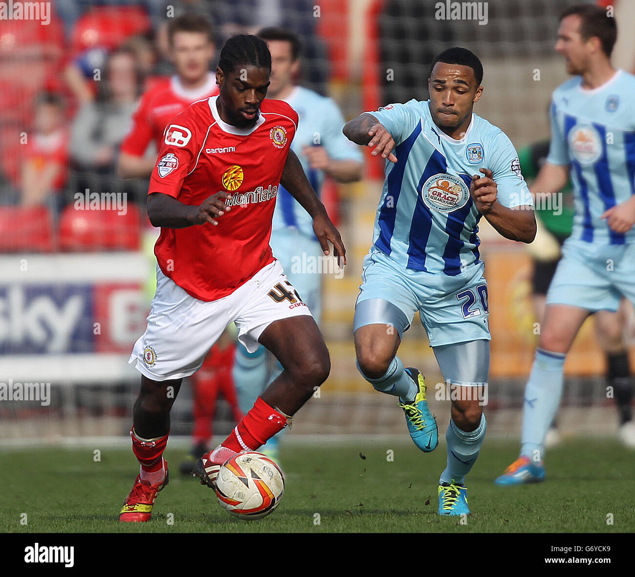 Crewe Alexandra's Anthony Grant and Coventry City's goal scorer Callum ...