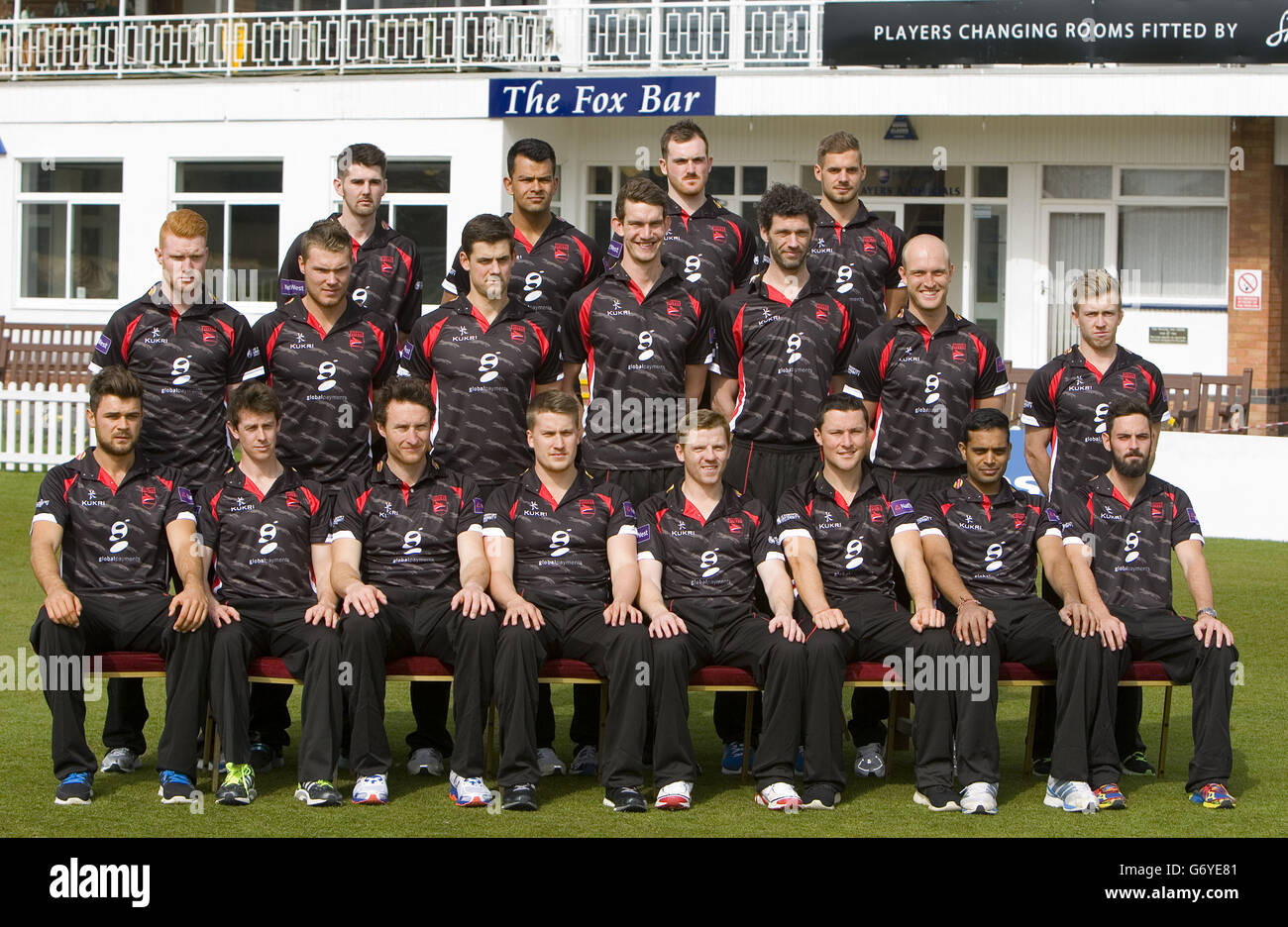 Leicestershire's (top row left-right) Dan Redfern, Shiv Thakor, Ben ...