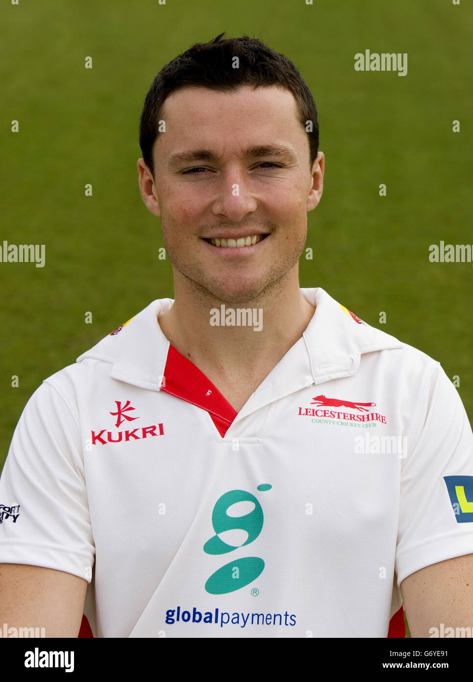 Leicestershires greg smith during a media day at grace road hi-res ...