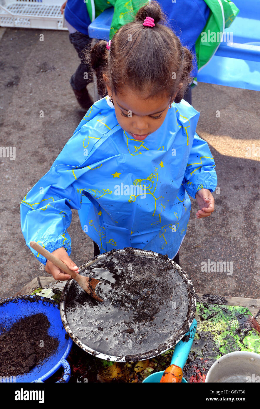 Nursery stock pictures. A child playing at the Windrush Nursery in ...