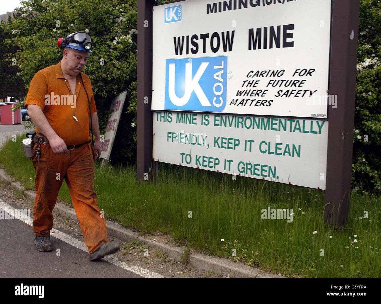 Miners leave Wistow Mine, Yorkshire, for the last time as it ceases ...
