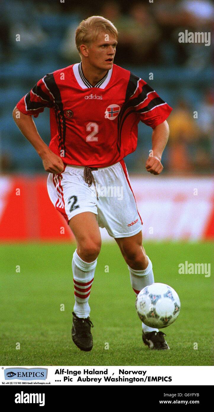 International Soccer - Norway vs Georgia. Alf-Inge Haaland , Norway ...