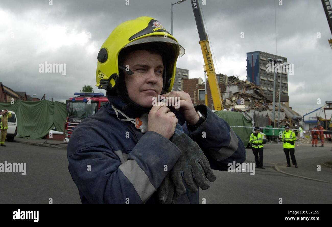 Glasgow factory explosion Stock Photo - Alamy
