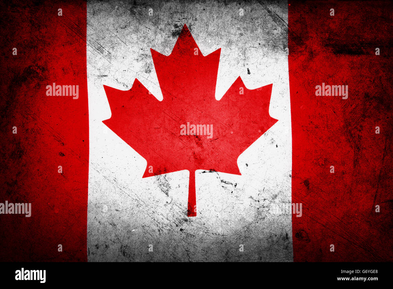Grunge textured effect Canadian flag Stock Photo - Alamy