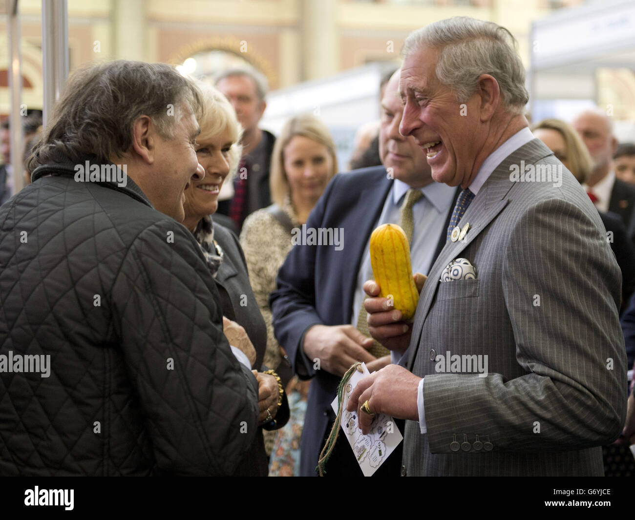 The Prince of Wales and the Duchess of Cornwall speak to Raymond Blanc ...
