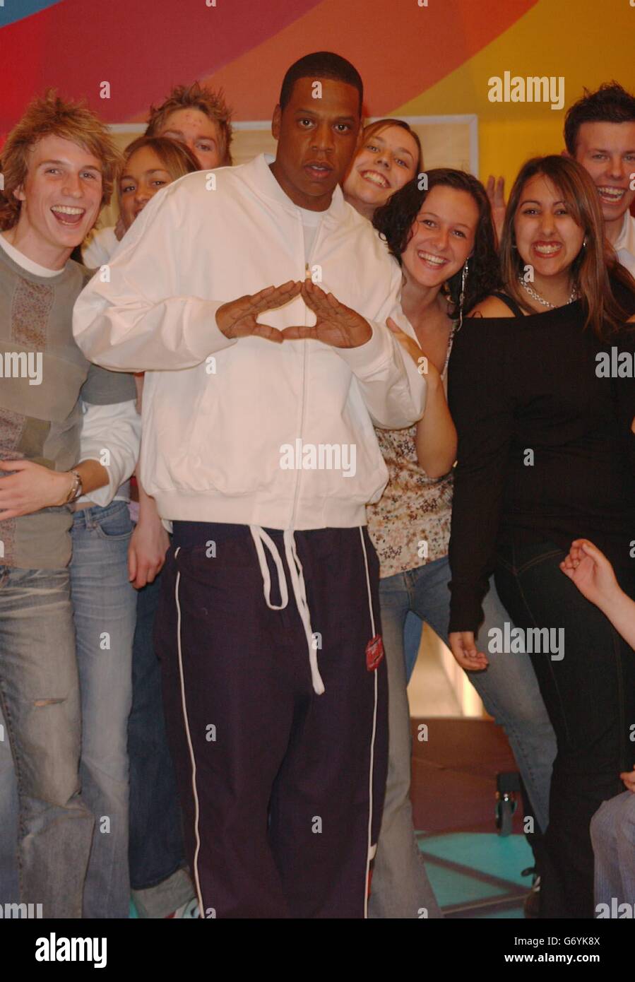 American rapper Jay-Z, during his appearance on MTV TRL UK, at the MTV ...