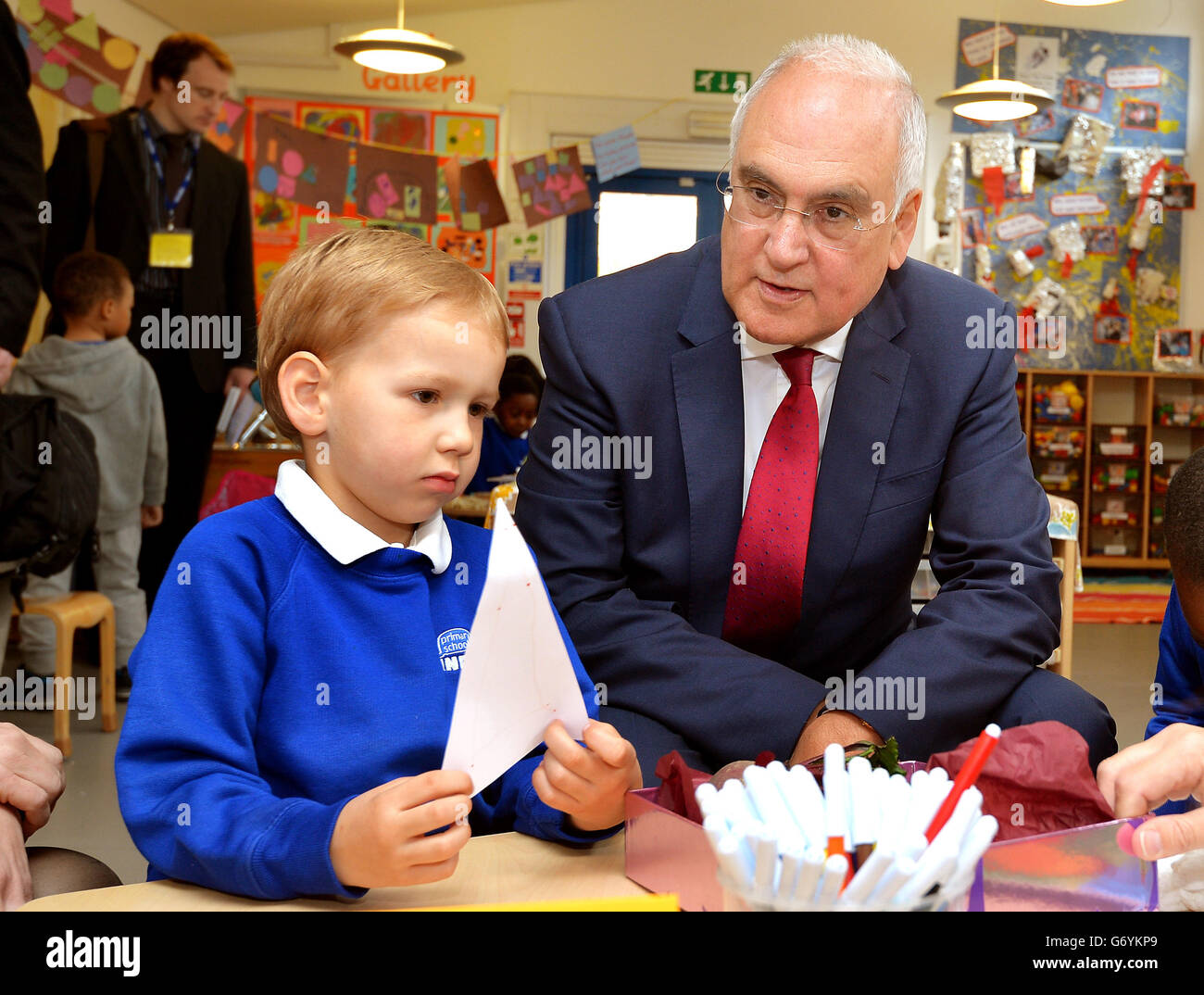 Sir Michael Wilshaw, Ofsted Chief Inspector, with Rhys Lockyer (left ...