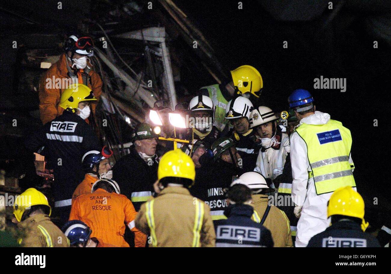 At the stockline plastics factory in glasgow which collapsed tuesday hi ...