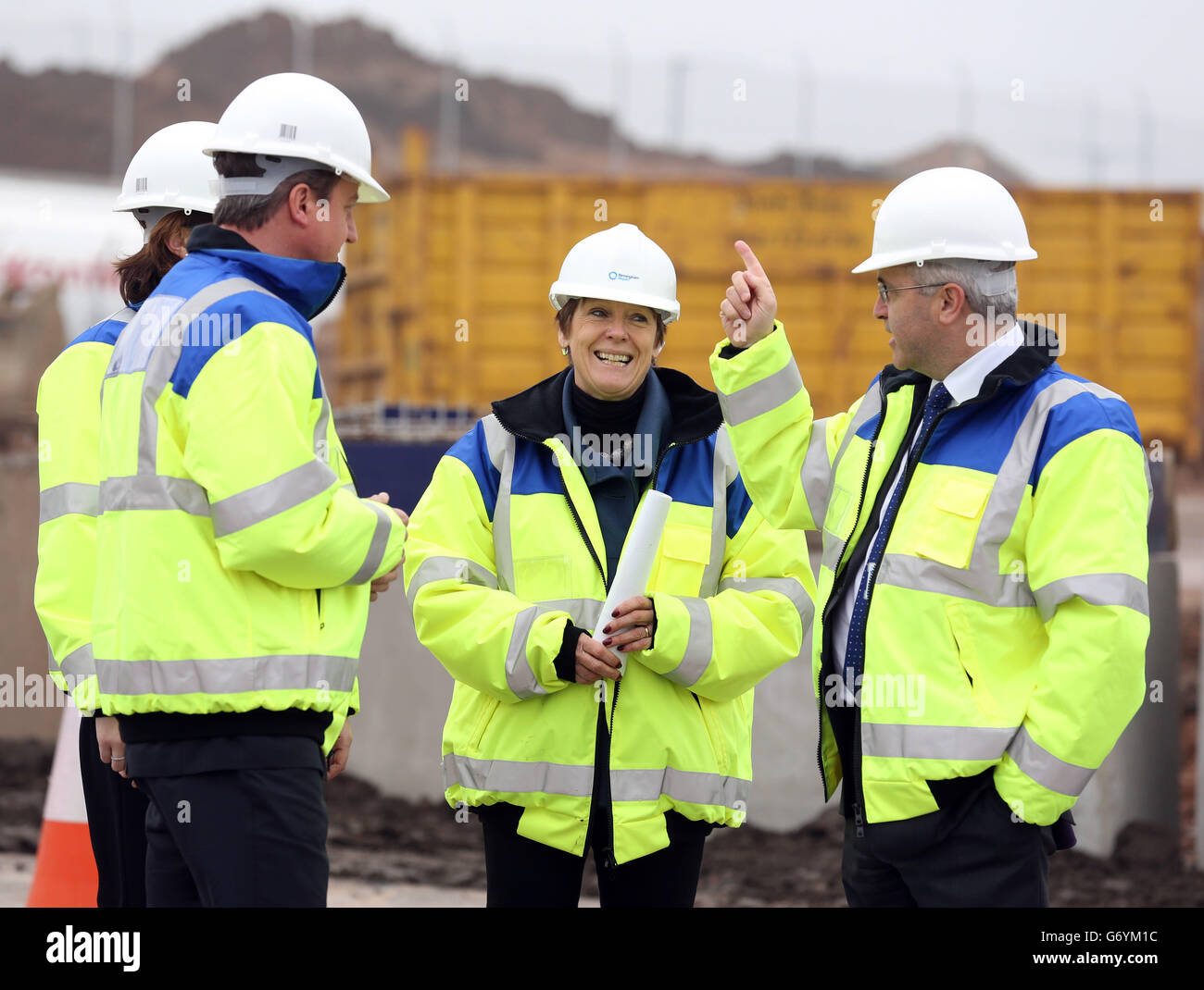 Prime Minister David Cameron and Caroline Spelman MP (second right ...