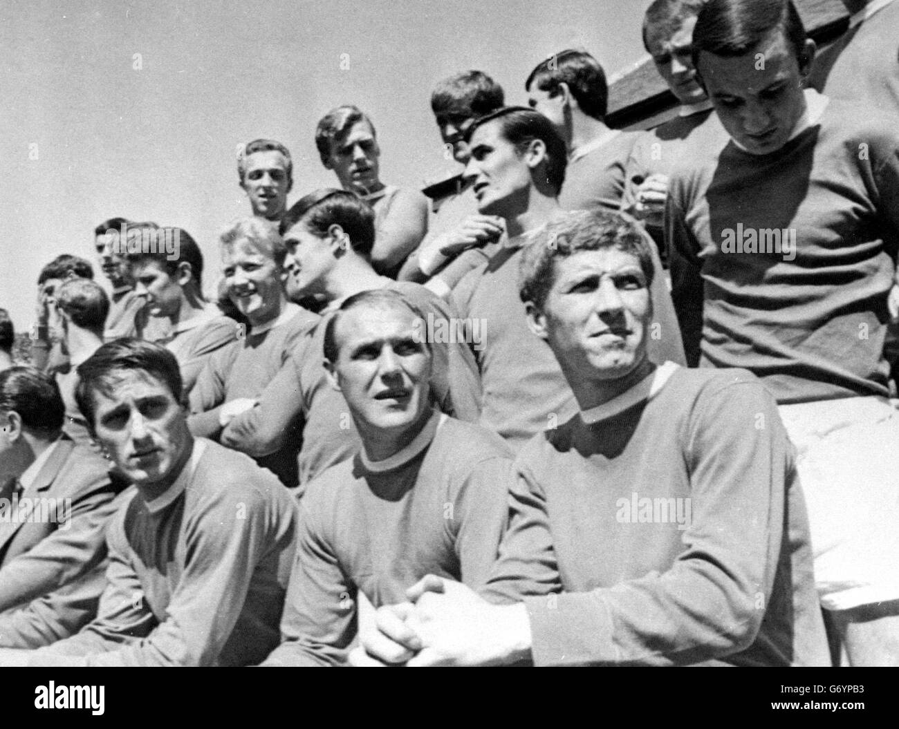England Forward Alan Ball (right foreground), during a photocall at ...