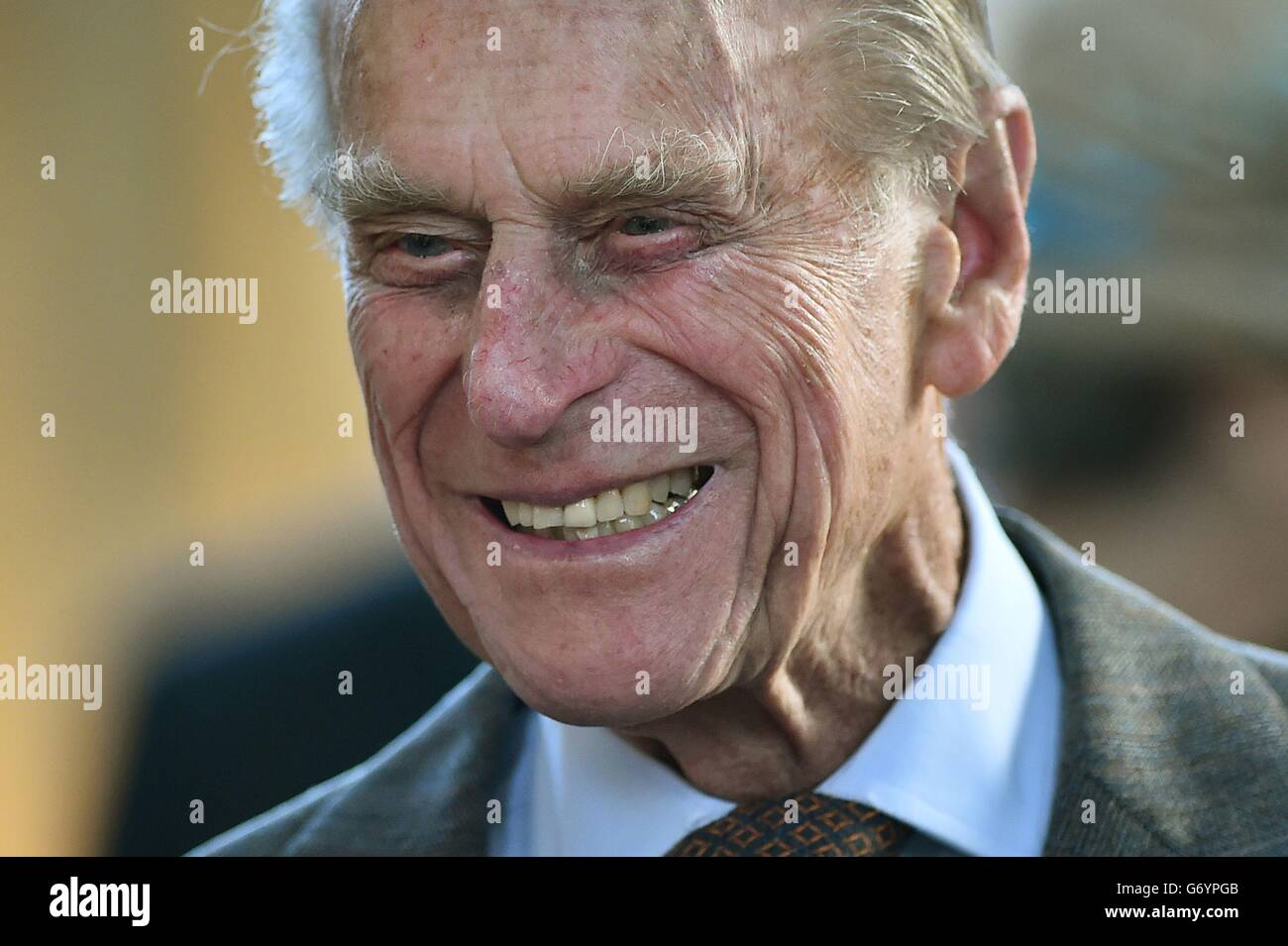 The Duke of Edinburgh smiles as he meets members of the Royal College ...