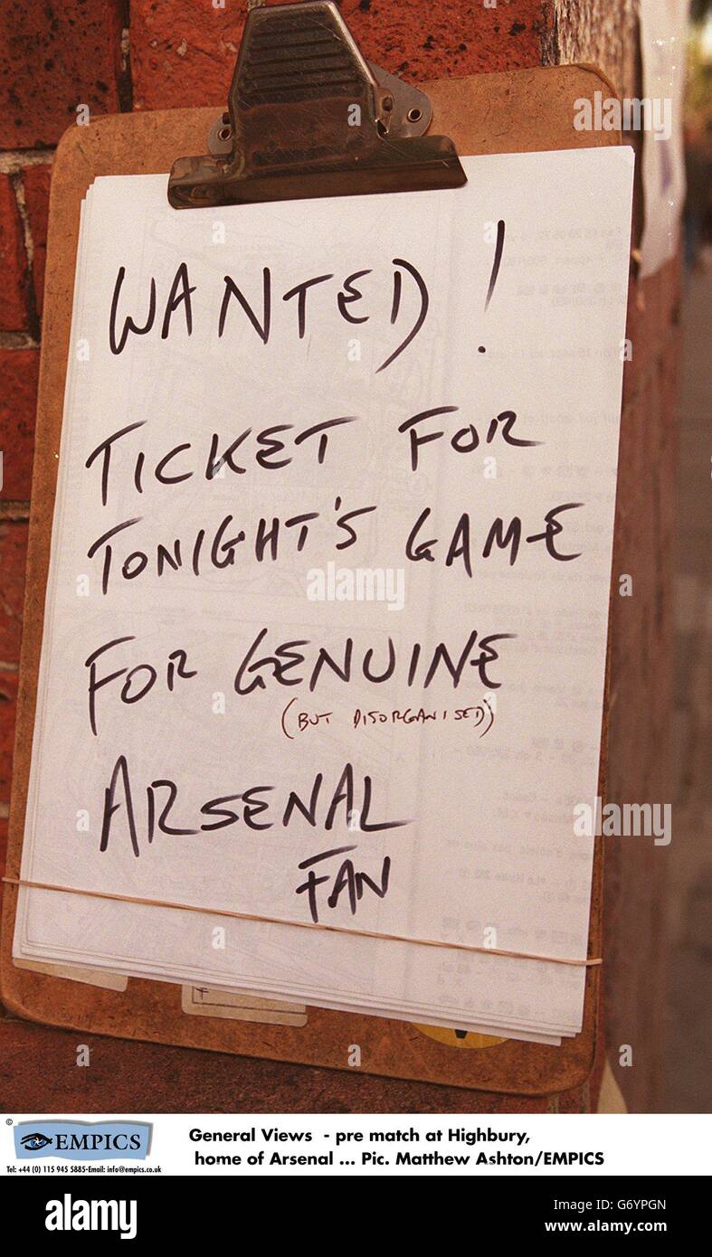 Football highbury general view hi-res stock photography and images - Alamy