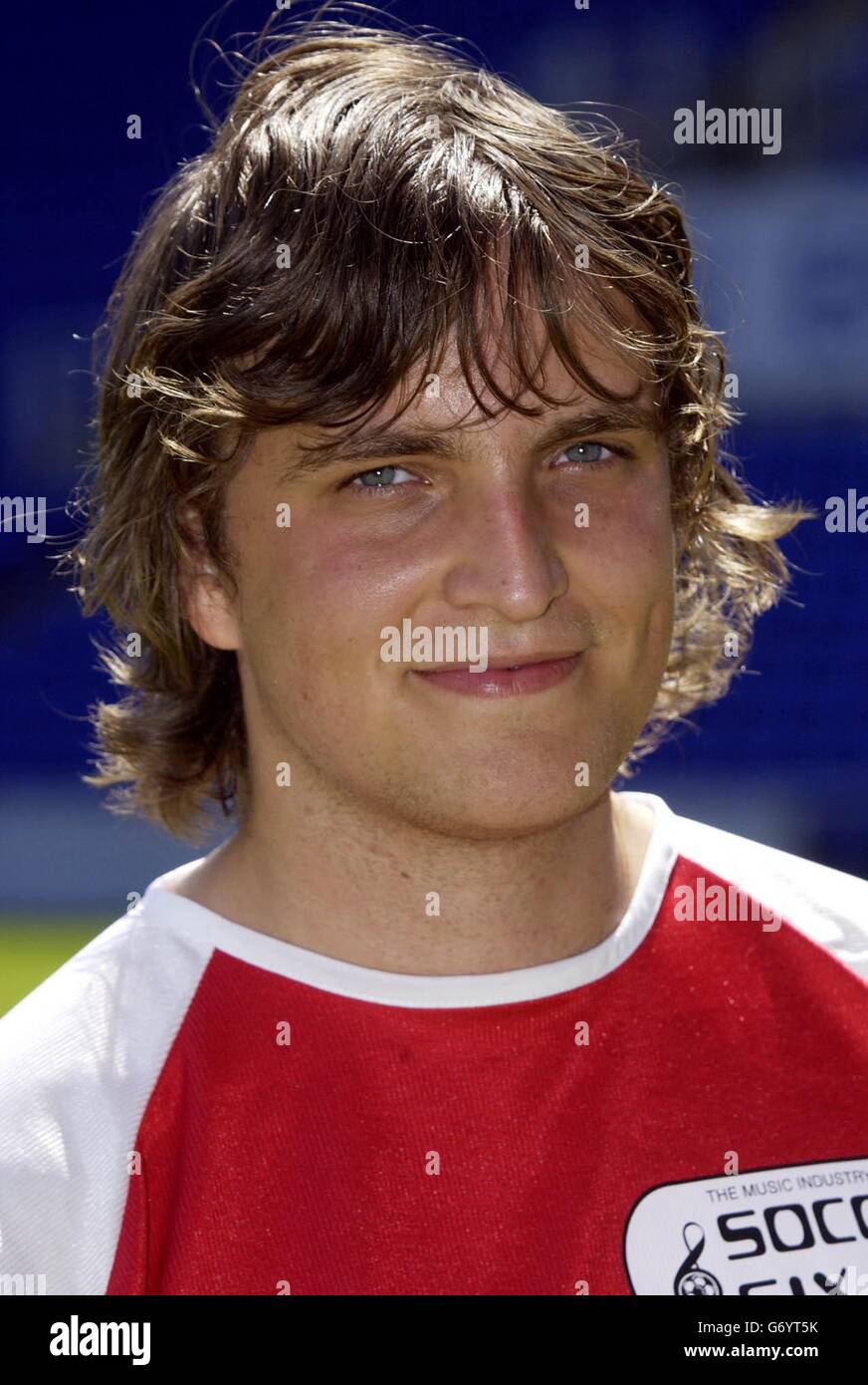James Walsh from Starsailor during the Soccer Six charity football ...