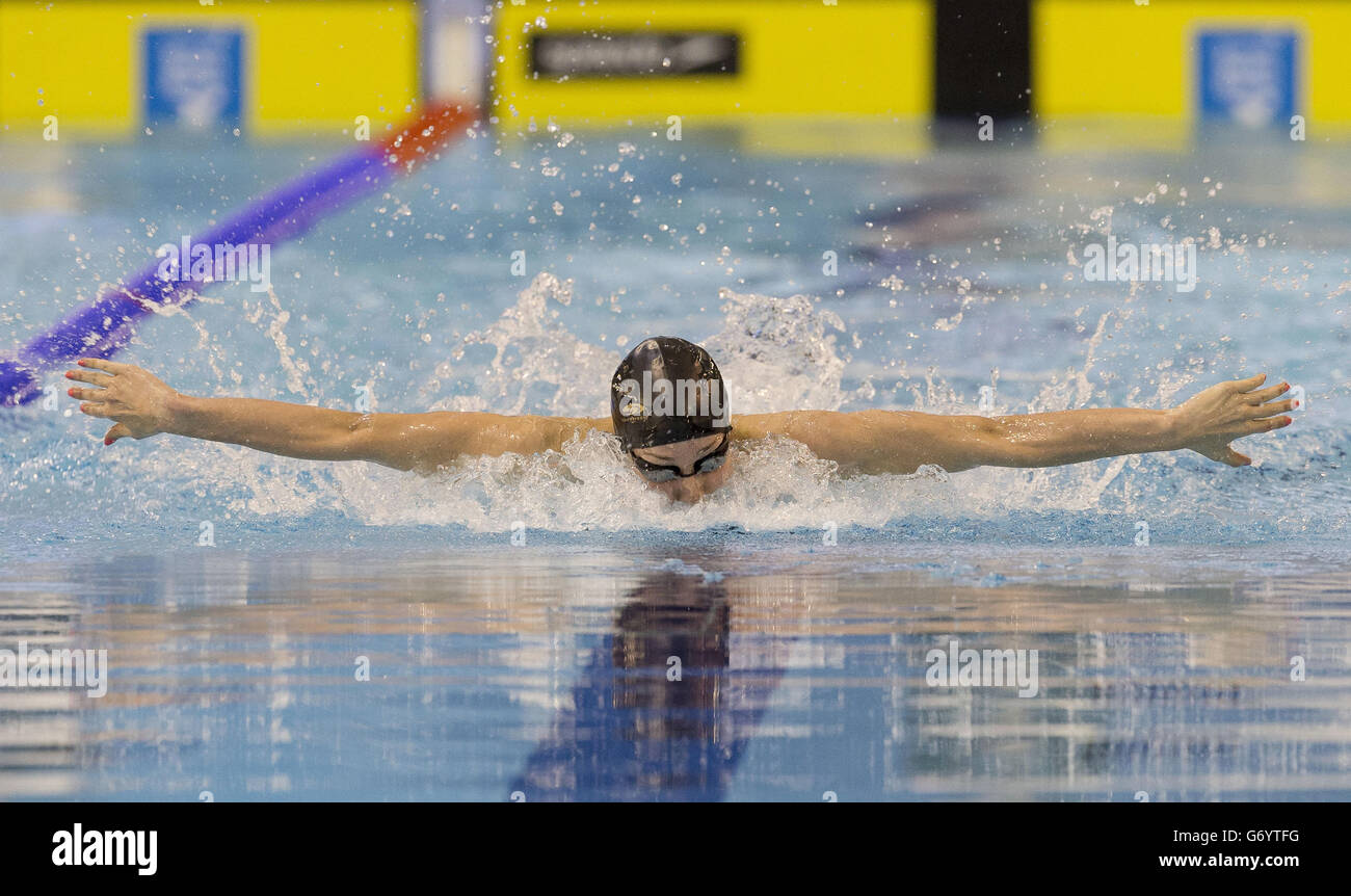 Alys Thomas competes in the Womens open 50m Butterfly during the 2014 ...