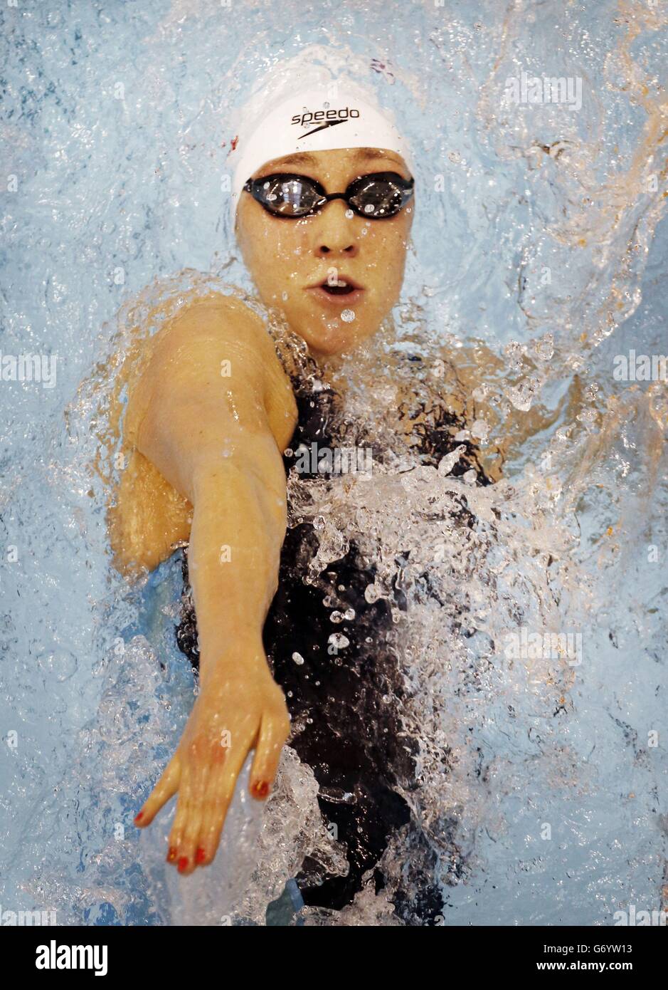 Elizabeth Simmons competes in the Womens Open 200m Backstroke heats ...