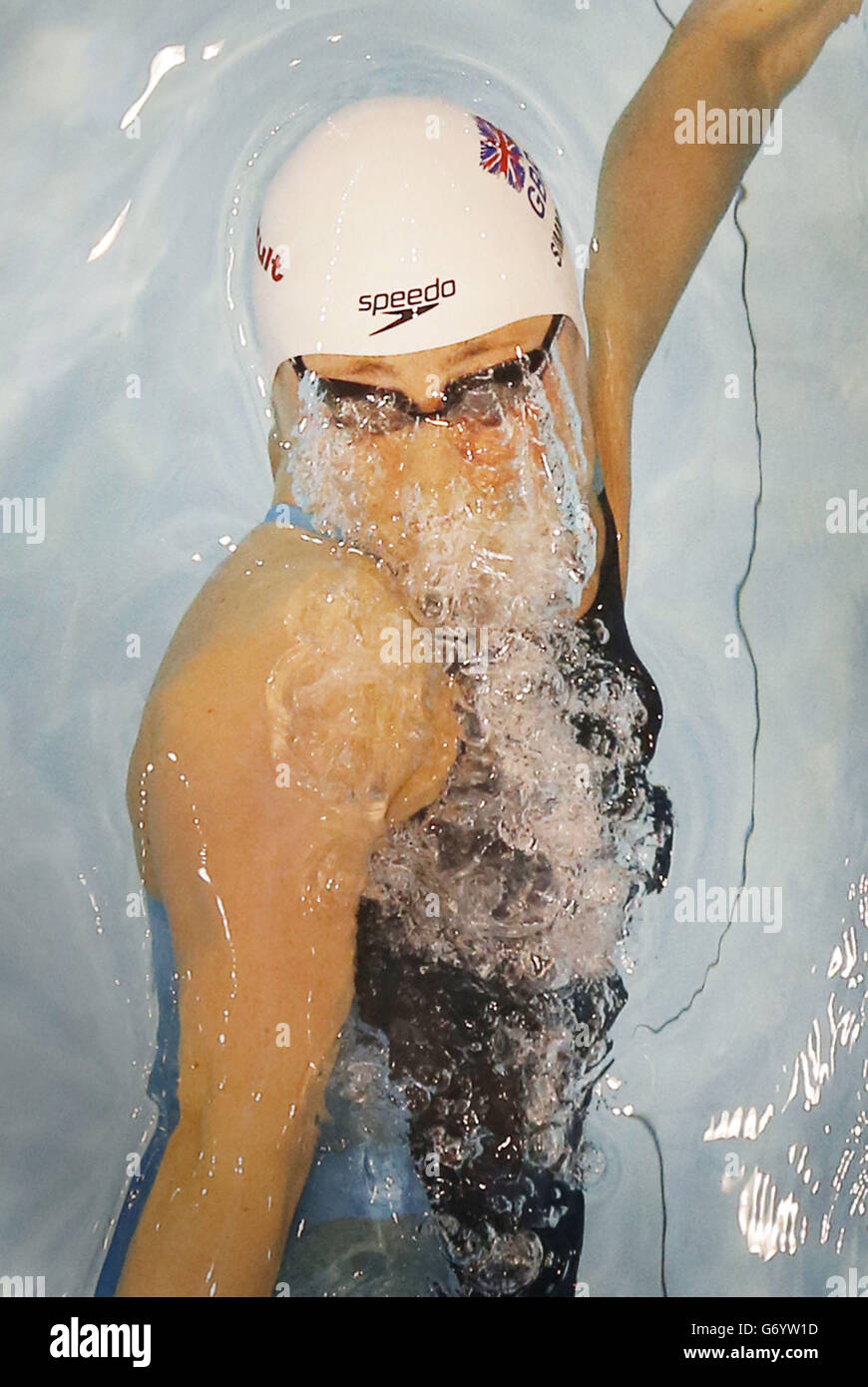 Elizabeth Simmons competes in the Womens Open 200m Backstroke heats ...